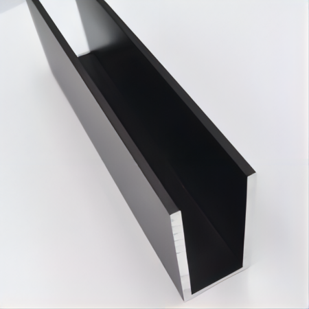 6005 Black Anodized Aluminum U Channel 3m For Decorations